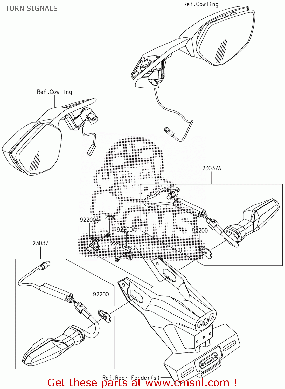 230370324: Lamp-assy-signal,led, Kawasaki - buy the 23037-0324 at CMSNL