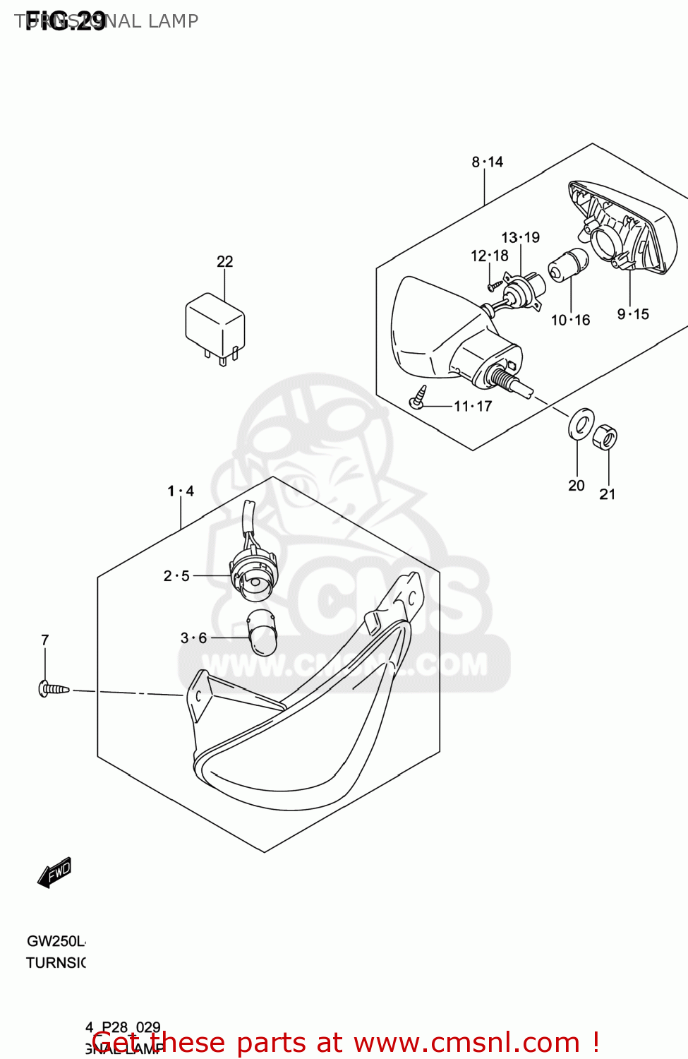 3565048H01: Lamp Unit,r Suzuki - buy the 35650-48H01 at CMSNL