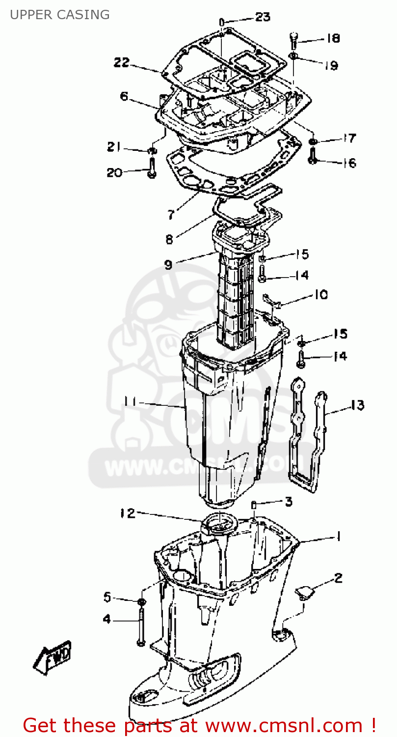 6884511103EJ: Casing, Upper Yamaha - buy the 688-45111-03-EJ at CMSNL
