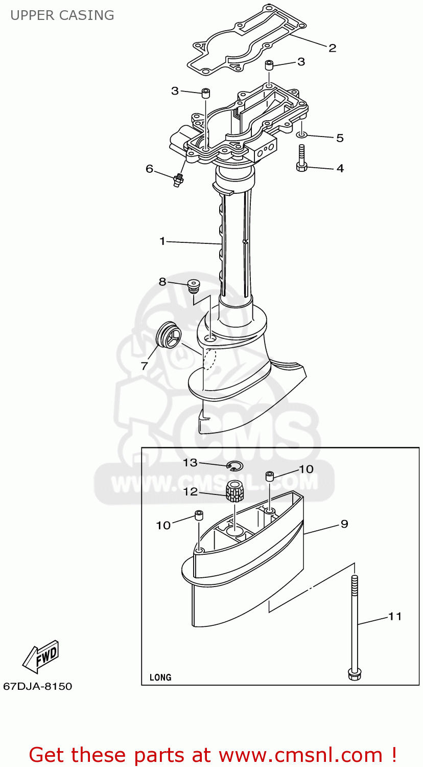 67D45111004D: Casing, Upper Yamaha - buy the 67D-45111-00-4D at CMSNL