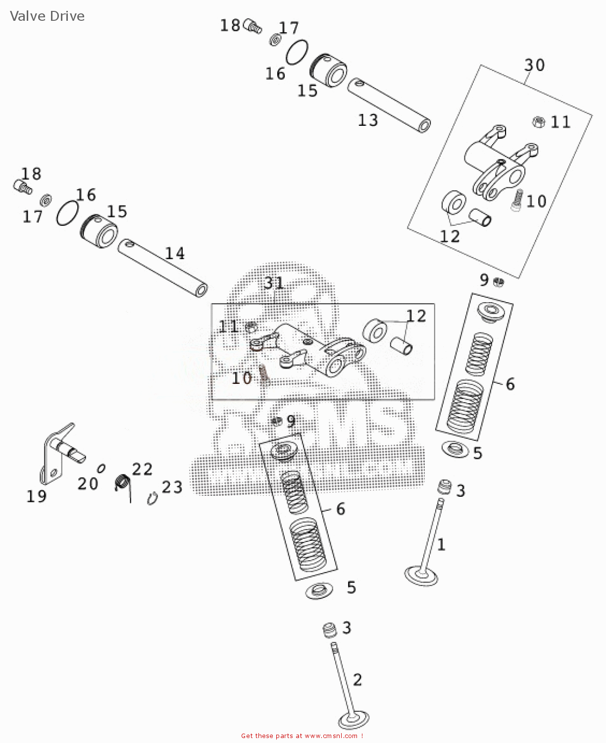 ROCKER ARM ROLLER CPL. RACING for 520 EXC-G RACING USA 2002 - order at ...