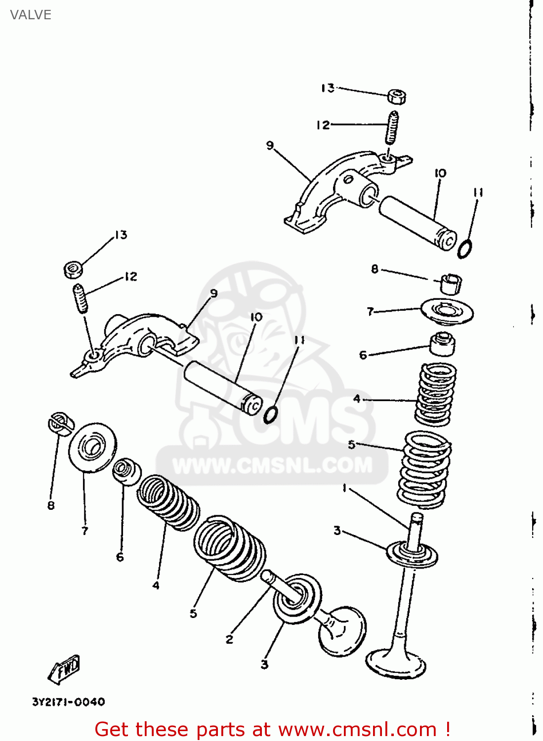 RETAINER, VALVE SPRING for SR250 1991 21L1 SPAIN 2121L-352S1 - order at ...