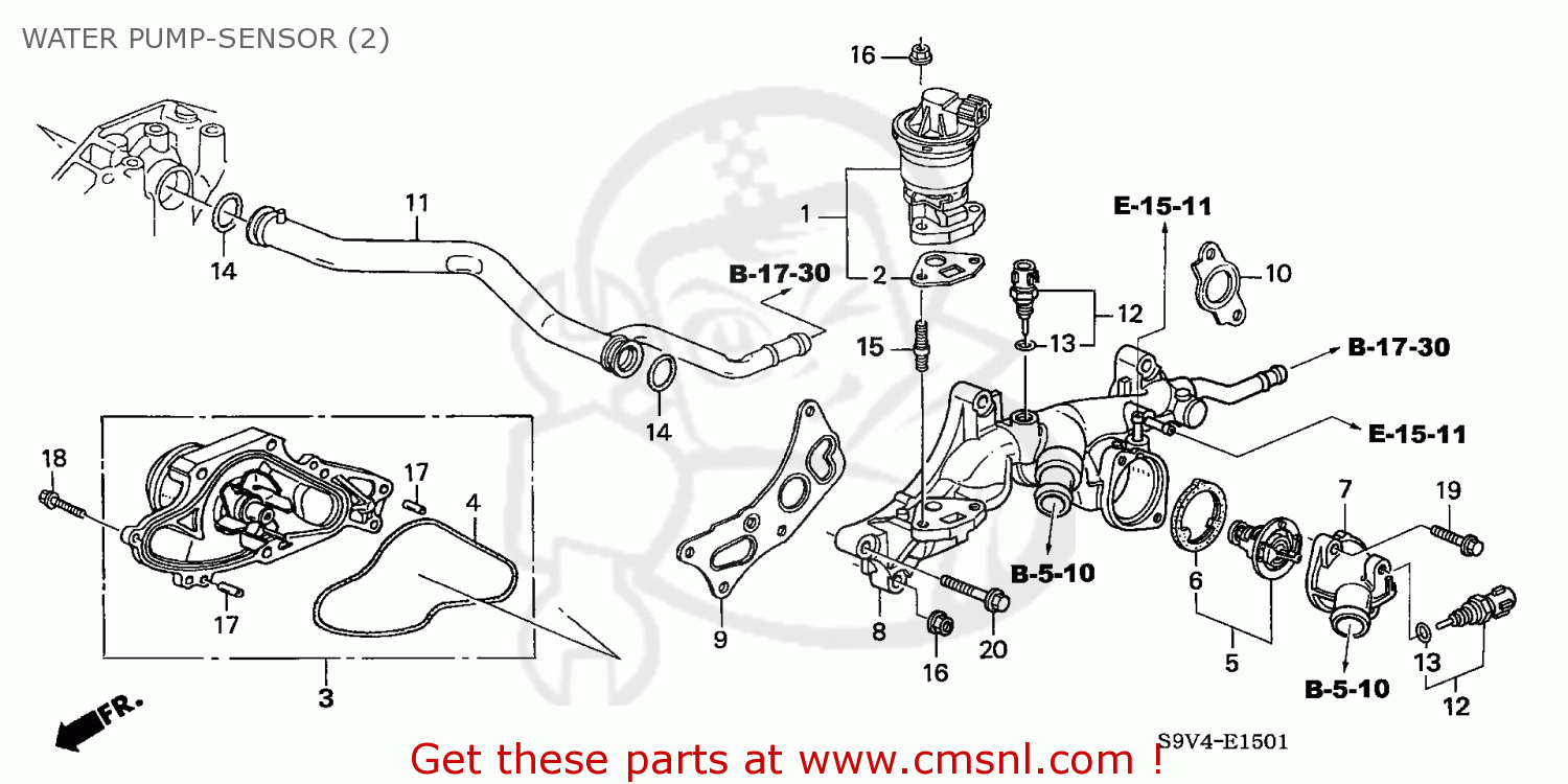 19200RDMA01: Pump Comp,water Honda - buy the 19200-RDM-A01 at CMSNL