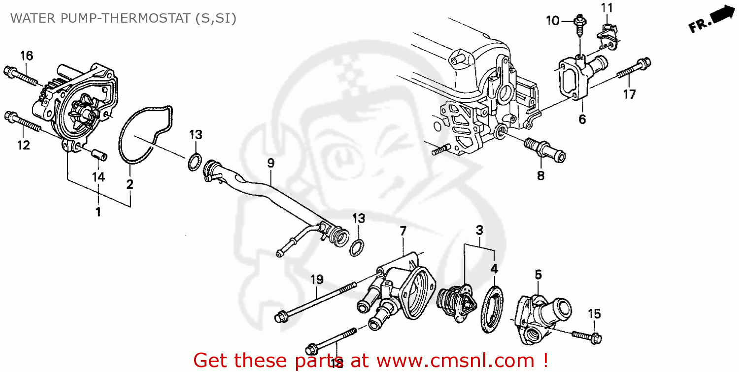 19200P08004: Pump Comp,water Honda - buy the 19200-P08-004 at CMSNL