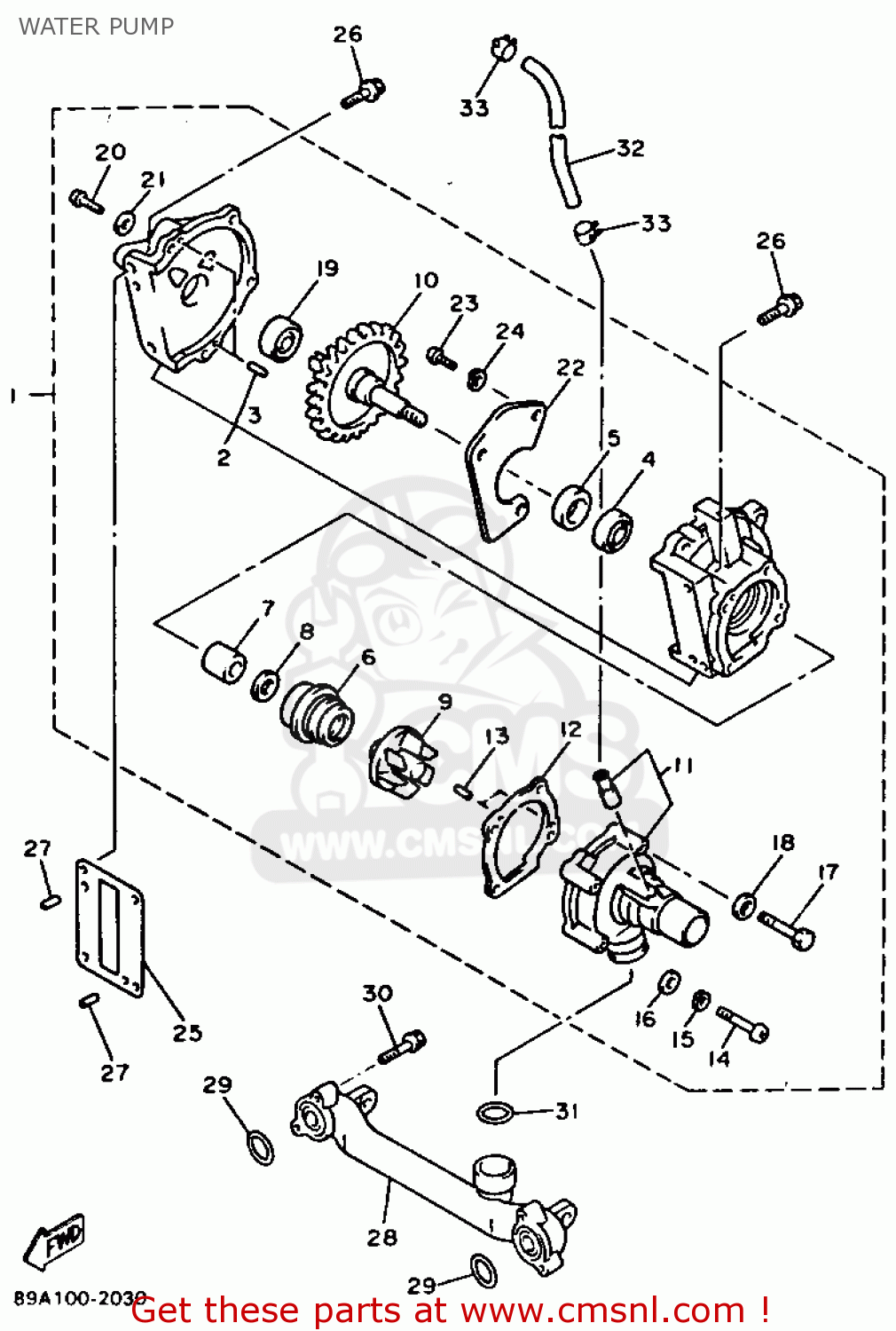 89A1242000: Water Pump Assy Yamaha - buy the 89A-12420-00-00 at CMSNL