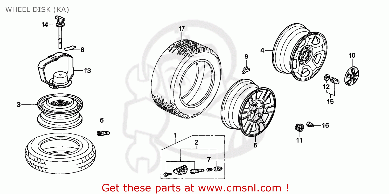 44732SJCA50: Cap,wheel Ctr(al) Honda - buy the 44732-SJC-A50 at CMSNL