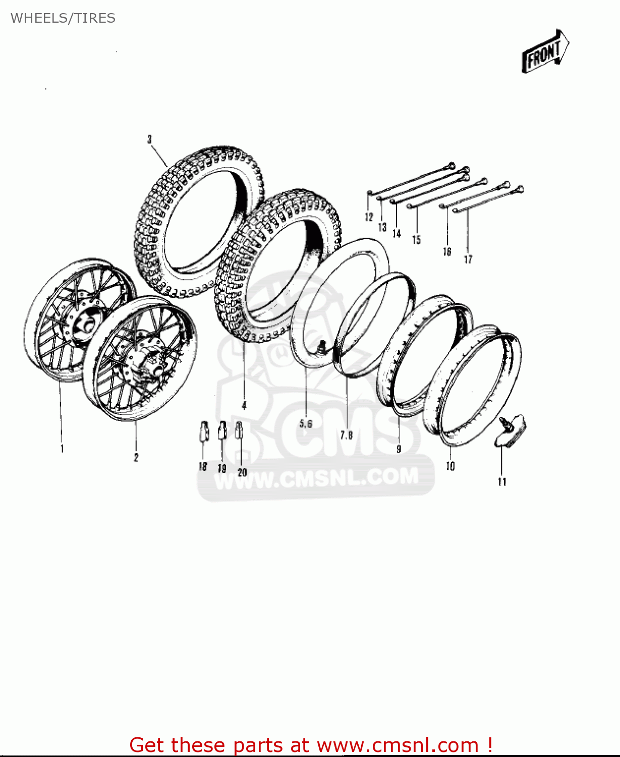 42048022: Wheel Assy-rear Kawasaki - buy the 42048-022 at CMSNL