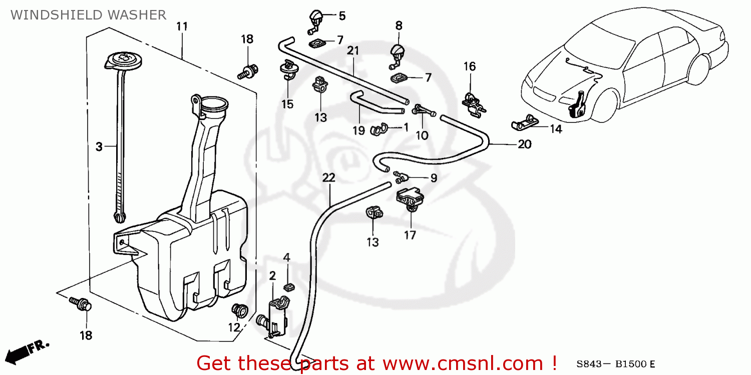76810S84C02: Nozzle Assy,wshld Honda - buy the 76810-S84-C02 at CMSNL