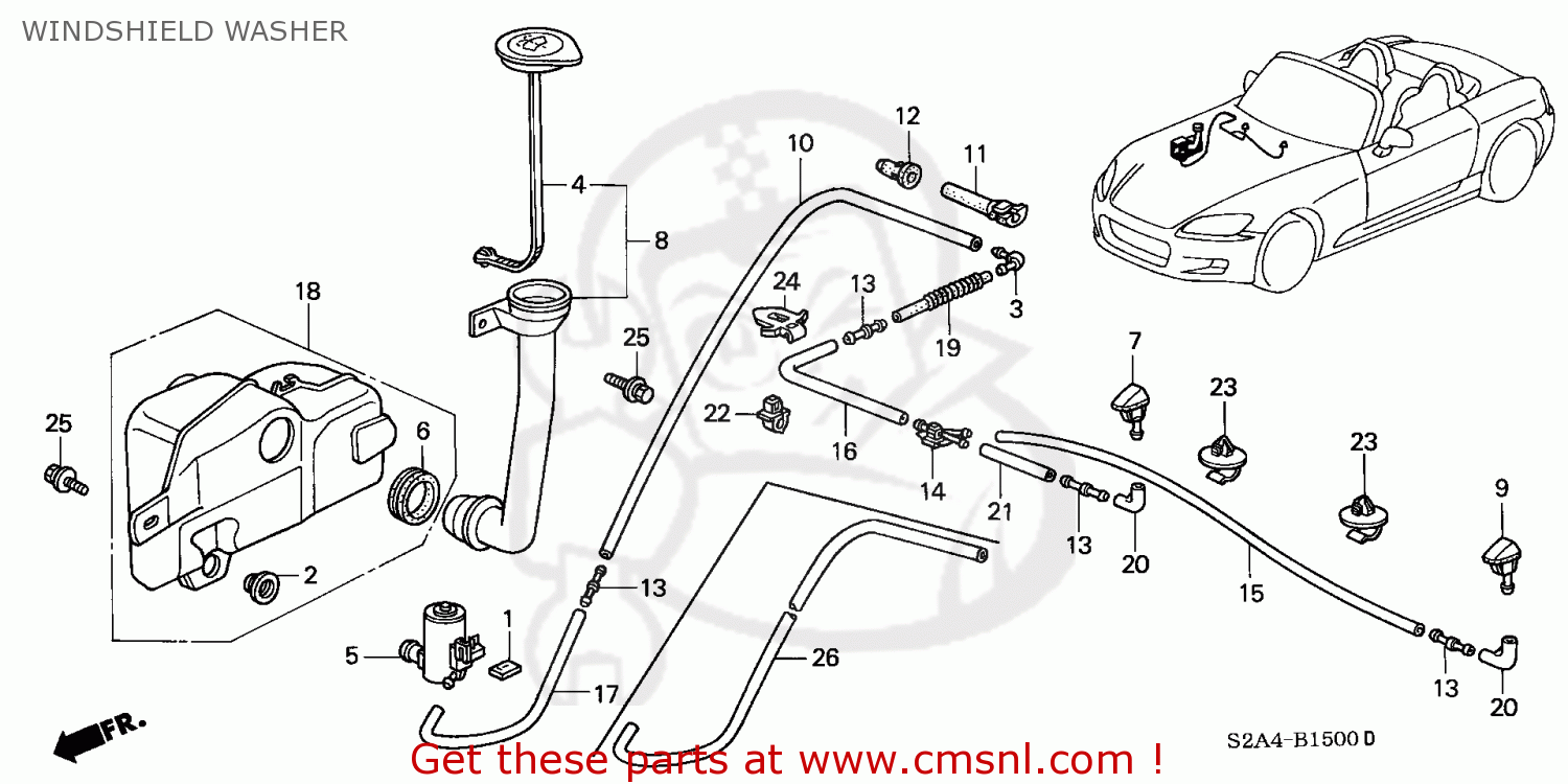 76810S2AA01ZH: Nozzle, R. *b513m* Honda - buy the 76810-S2A-A01ZH at CMSNL
