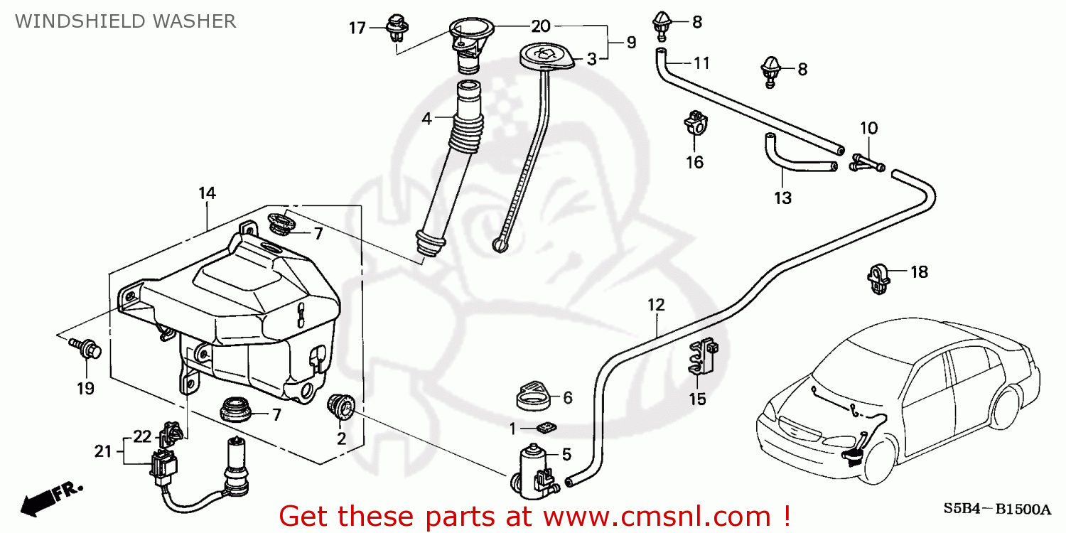 76810S5BA11ZA: Nozzle, Wswa *bg51m* Honda - buy the 76810-S5B-A11ZA at ...