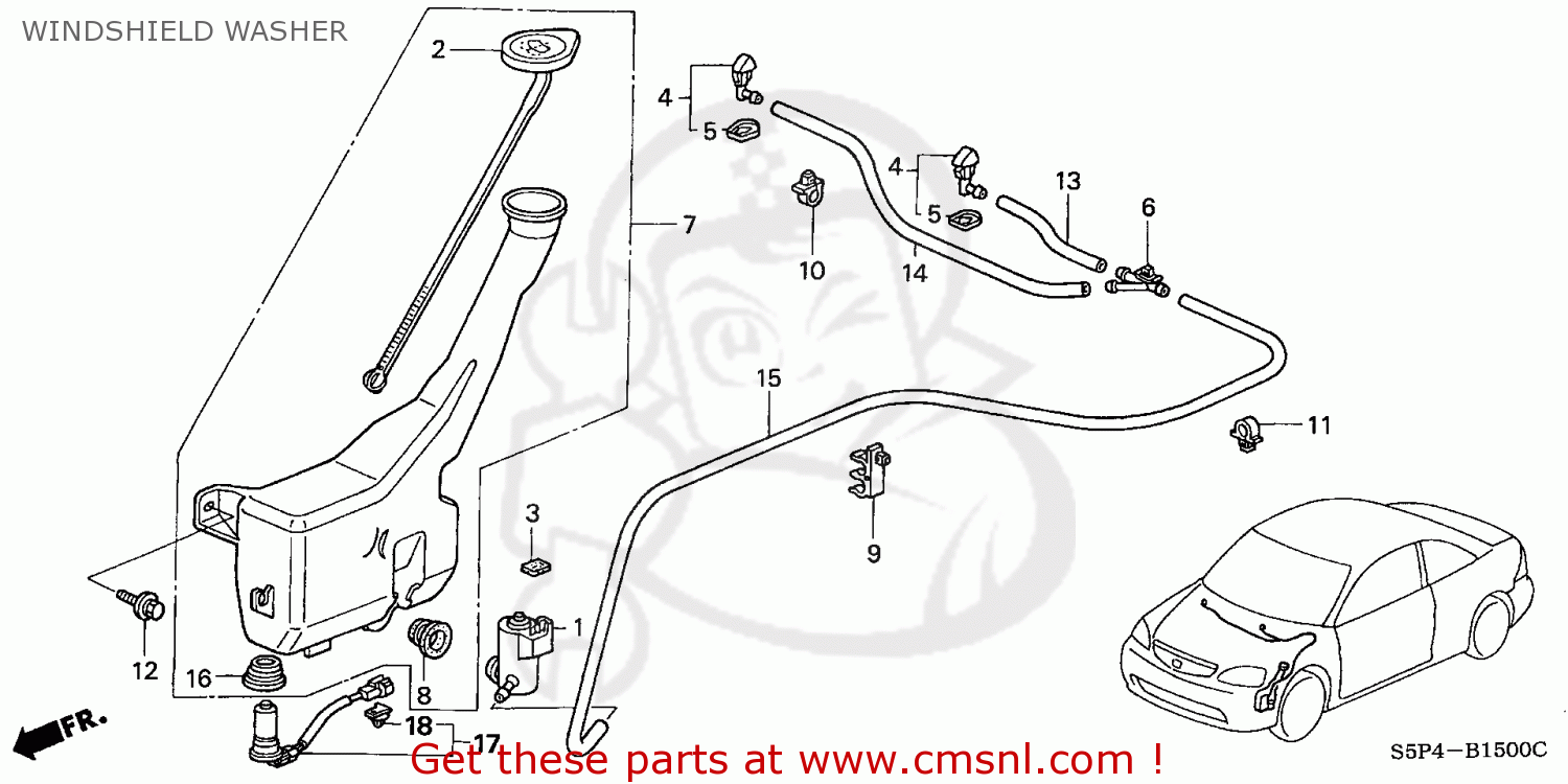 76810S5PA01: Nozzle Assy,wshld Honda - buy the 76810-S5P-A01 at CMSNL