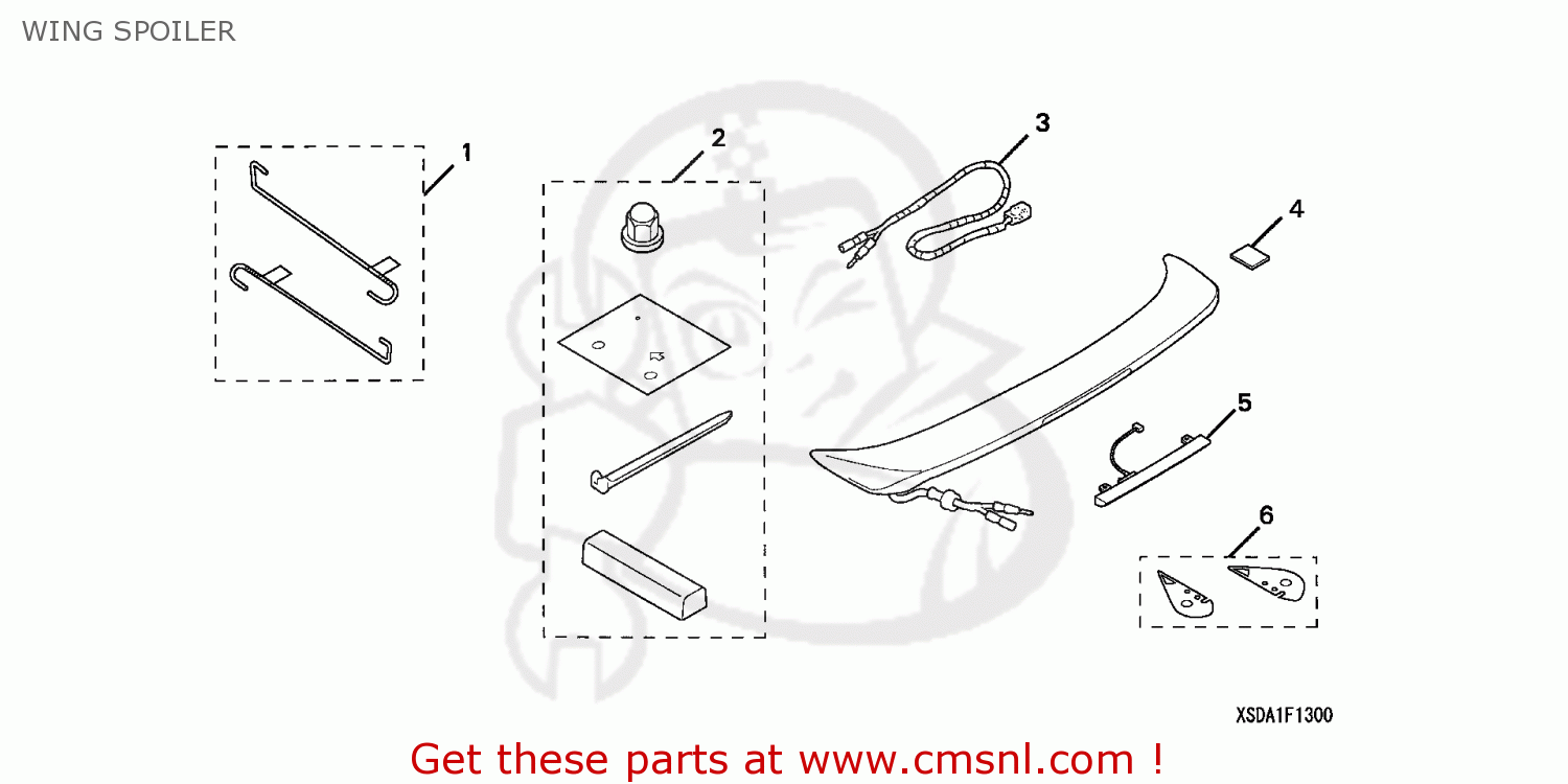 08F13SDA140A: Spoiler, Wing *b92p* Honda - buy the 08F13-SDA-140A at CMSNL