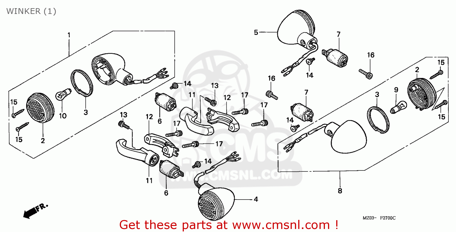 33600MZ0611: Winker Assy.,r Rr Honda - buy the 33600-MZ0-611 at CMSNL