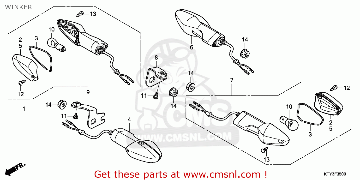 33600KPPT00: Winker Assy,r Rr Honda - buy the 33600-KPP-T00 at CMSNL