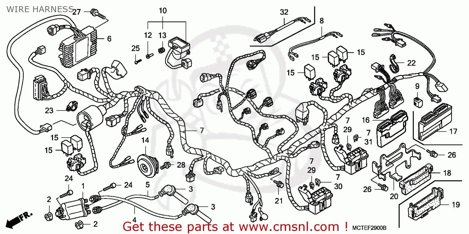 32100MCTD70: Harness Wire Honda - buy the 32100-MCT-D70 at CMSNL