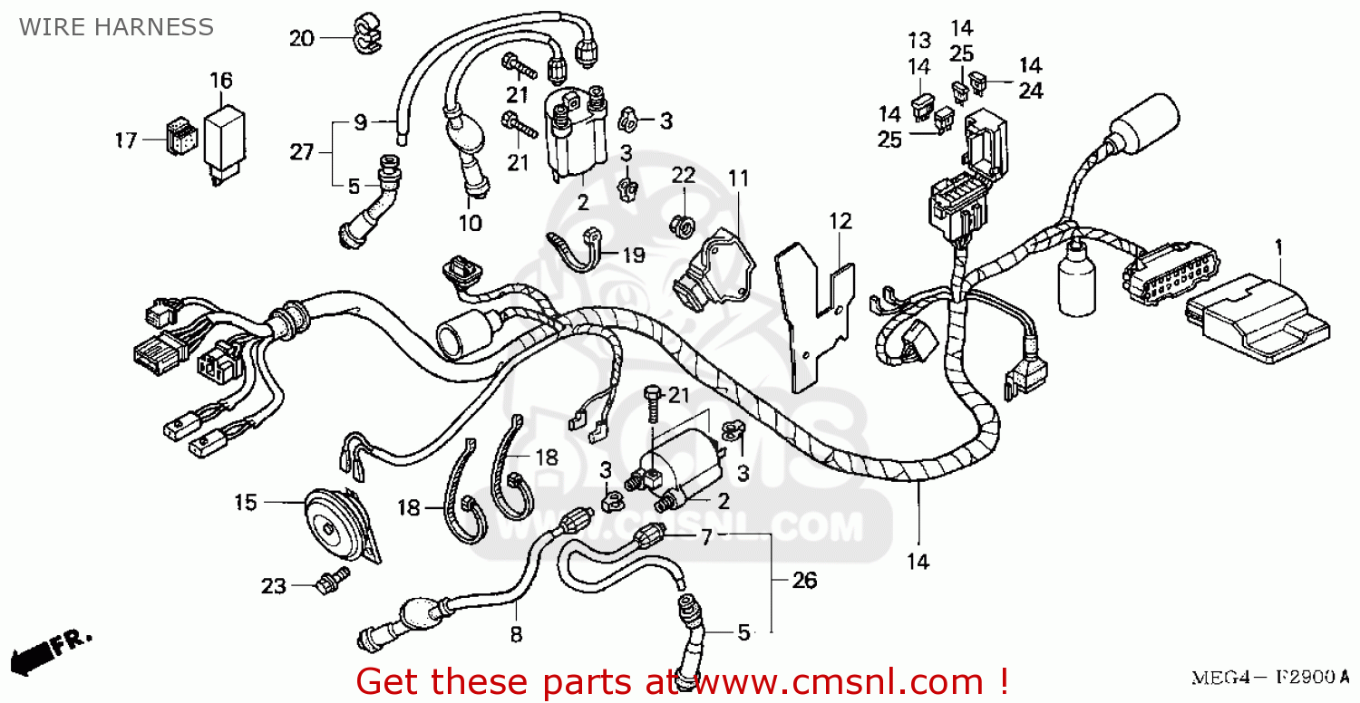 32100MEG671: Wire Harness Honda - buy the 32100-MEG-671 at CMSNL
