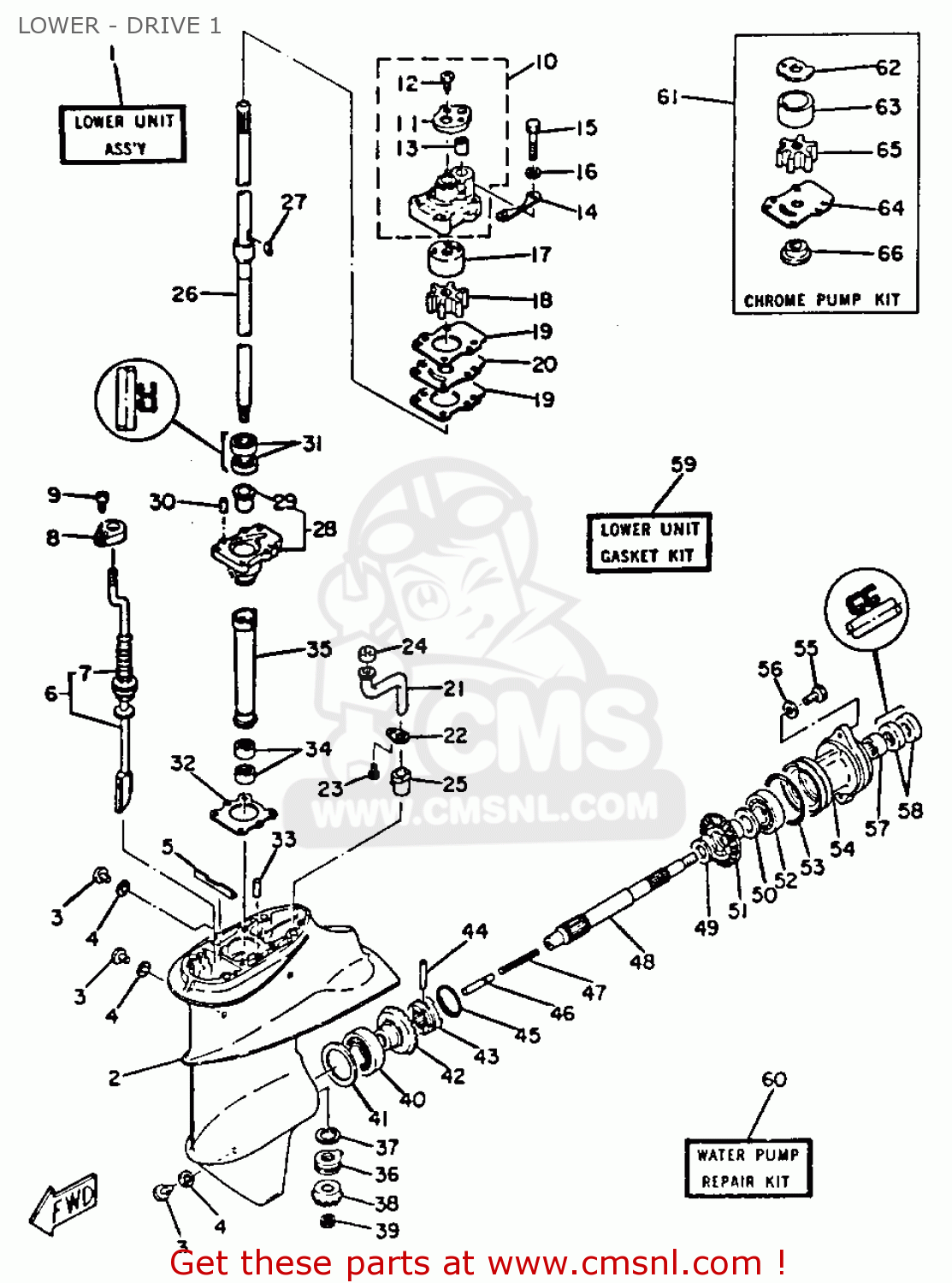 Yamaha 9 9n 15n 1984 1985 Lower Drive 1 Buy Original Lower Drive