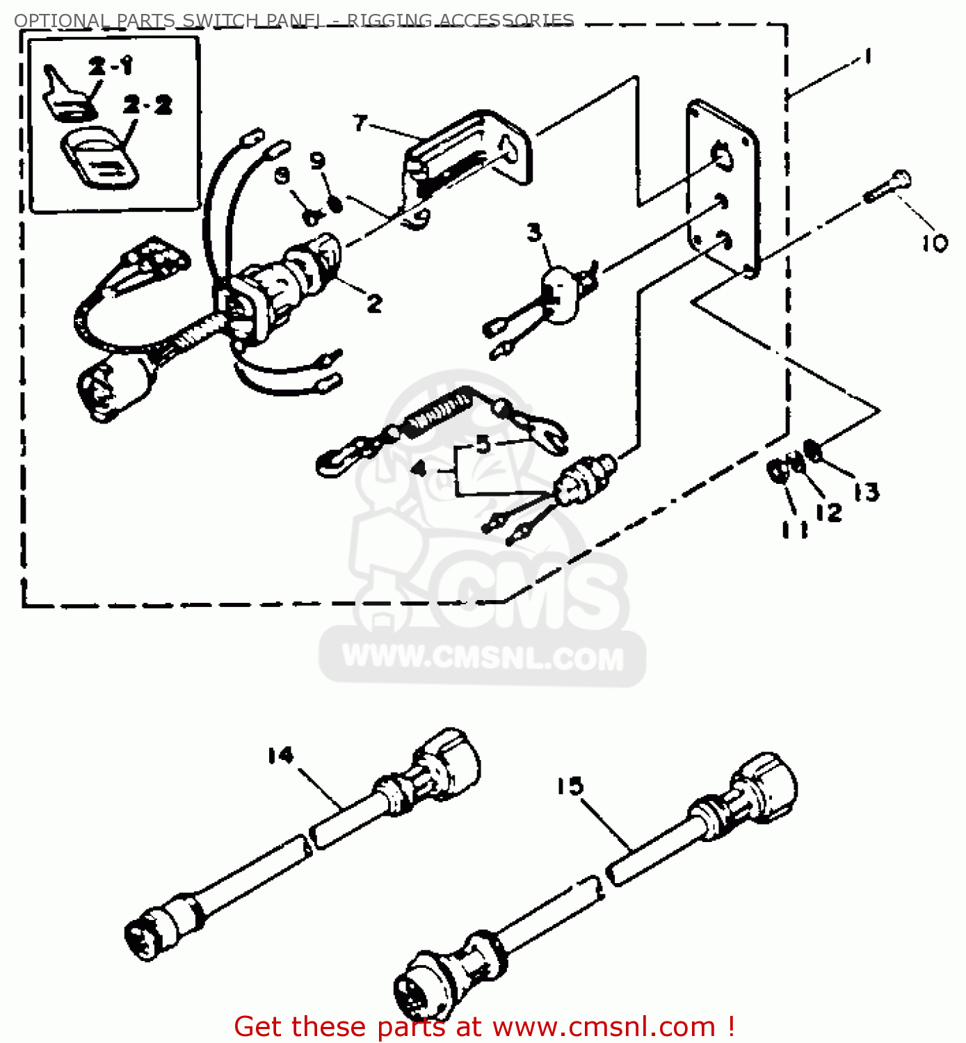 OPTIONAL PARTS SWITCH PANEL - RIGGING ACCESSORIES - C25E (EM)P 1990