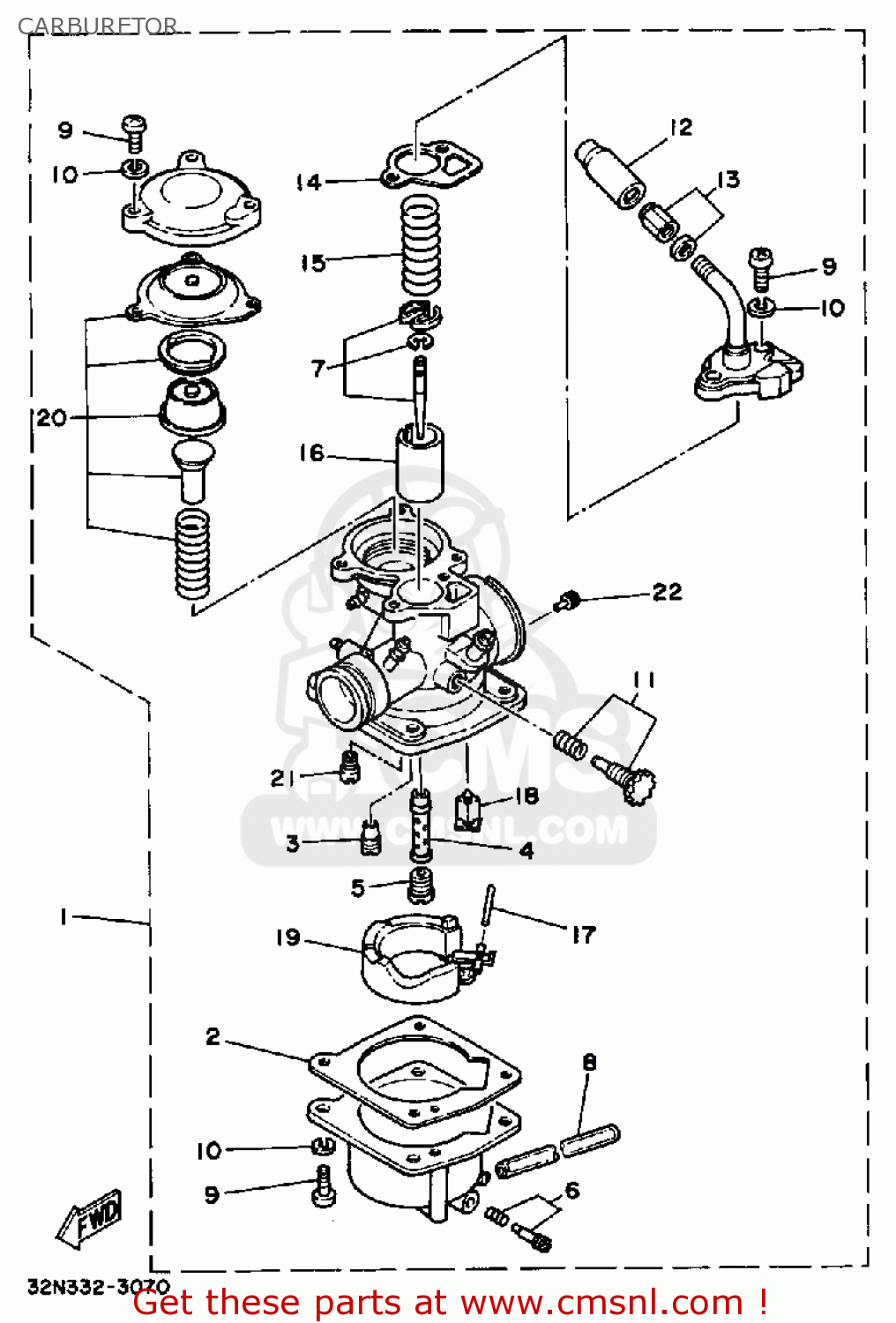 Yamaha CV80 1985 RIVA CARBURETOR - buy original CARBURETOR spares online