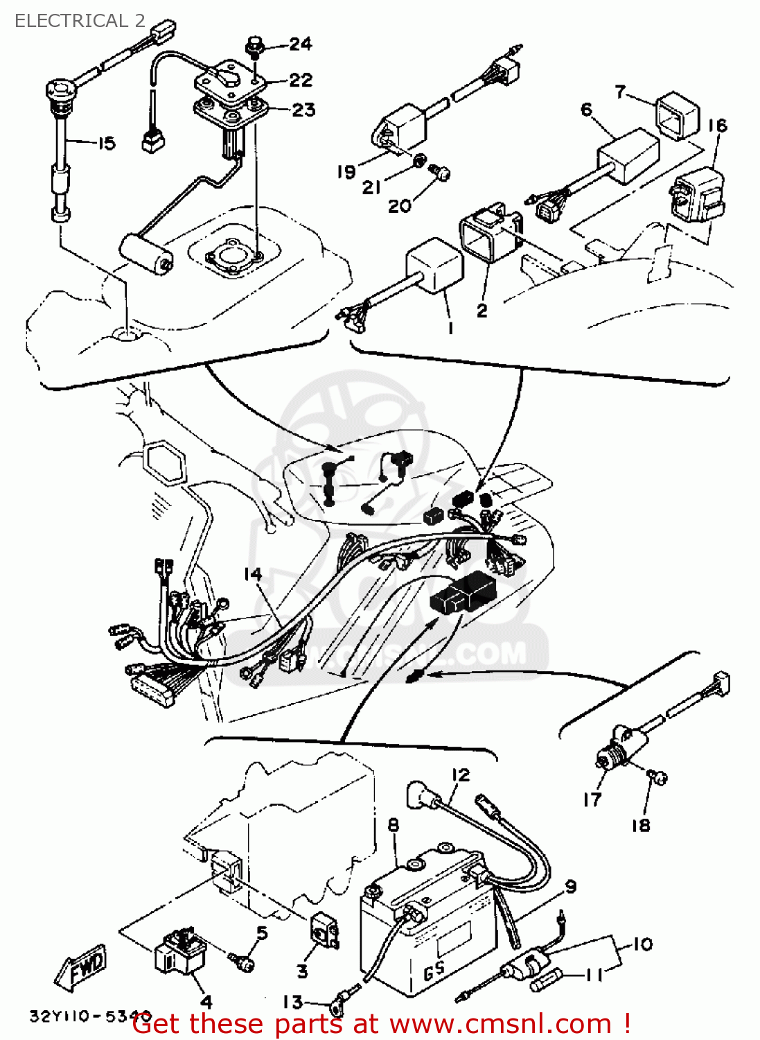 Yamaha CV80 1985 RIVA parts lists and schematics
