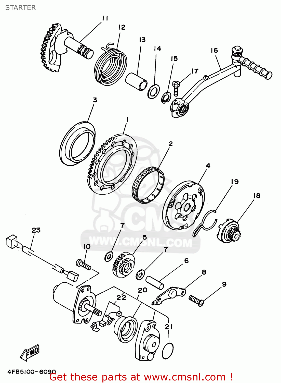 Yamaha CY50H 1996 STARTER - buy original STARTER spares online