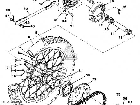 Yamaha DT125 1976 USA parts lists and schematics