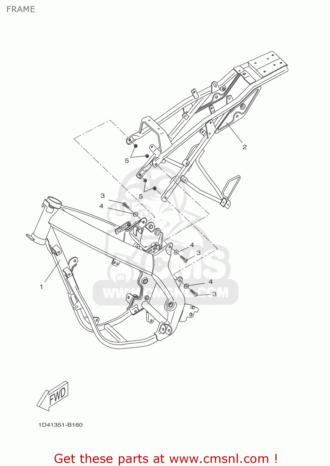 Yamaha DT50R 2007 13C1 NORWAY 1F13C-300S1 FRAME - buy original FRAME ...