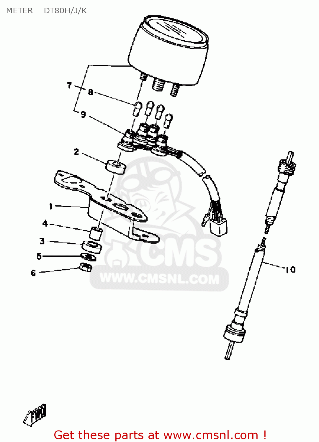 Yamaha DT80 1983 (D) USA METER DT80H/J/K - buy original METER DT80H/J/K ...