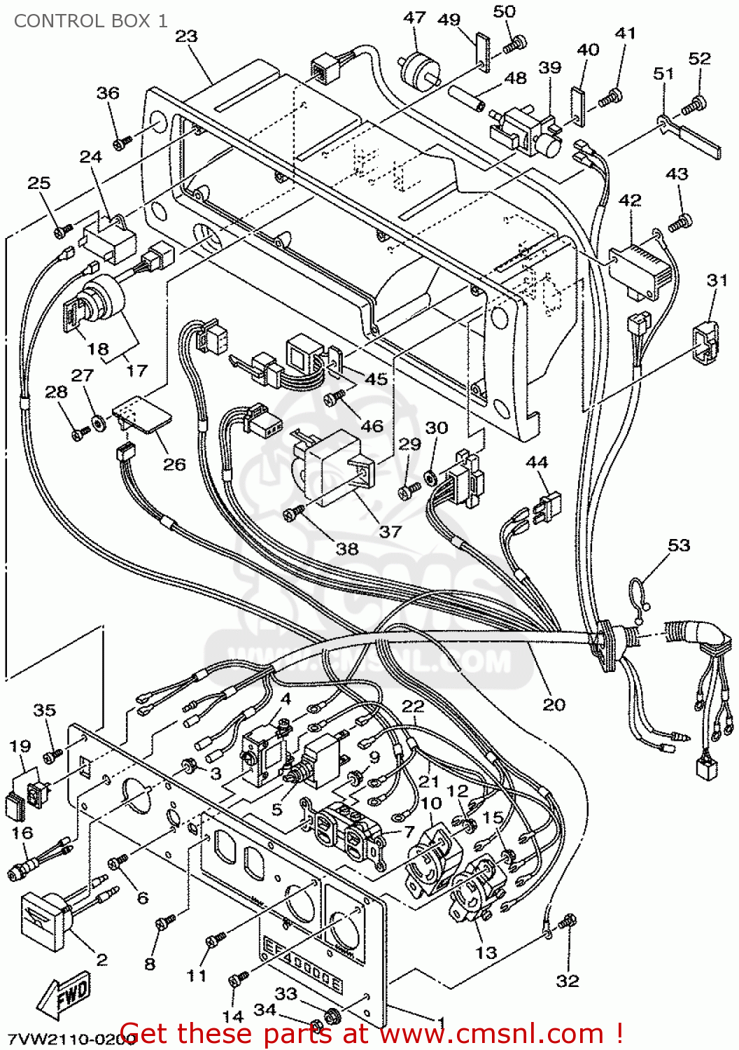 Yamaha EF4000DE 7VW2 YG4000D 7VW2 GENERATOR 2000 CONTROL BOX 1 - buy ...