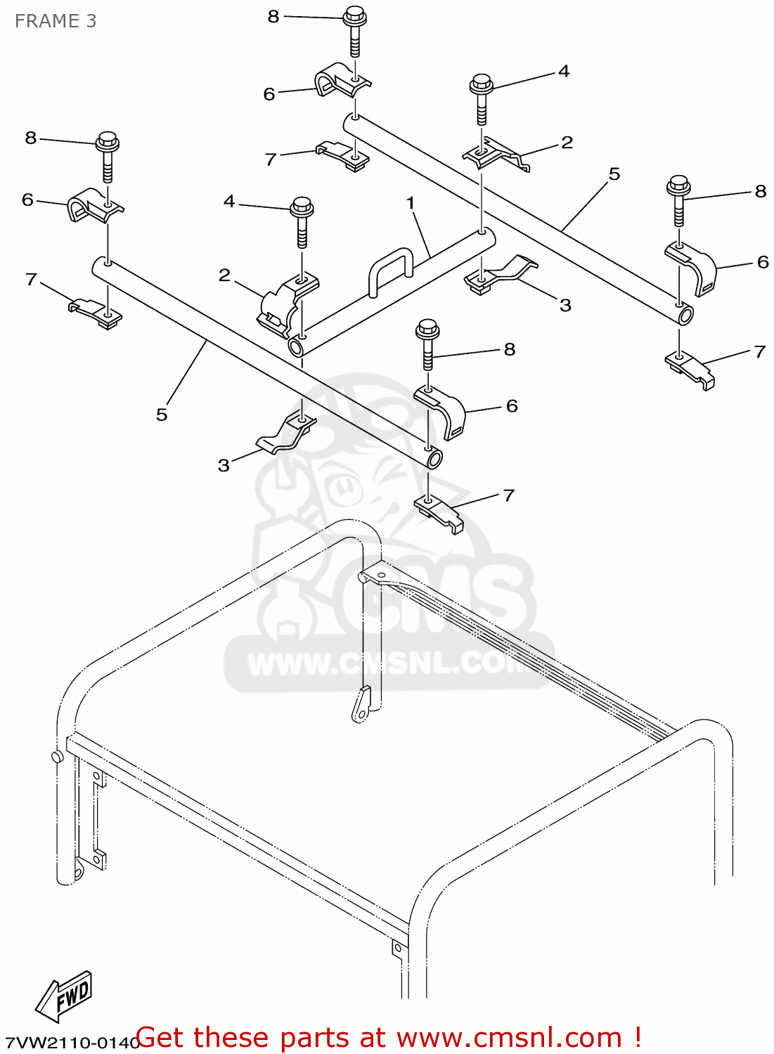 Yamaha EF4000DE 7VW2 YG4000D 7VW2 GENERATOR 2000 FRAME 3 - buy original ...