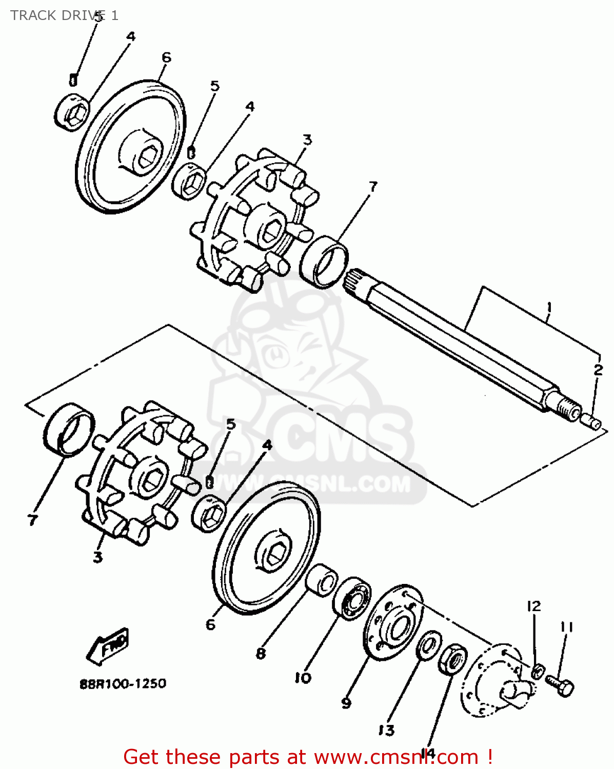 Yamaha EX570ER EXCITER 1991 TRACK DRIVE 1 - buy original TRACK DRIVE 1 ...