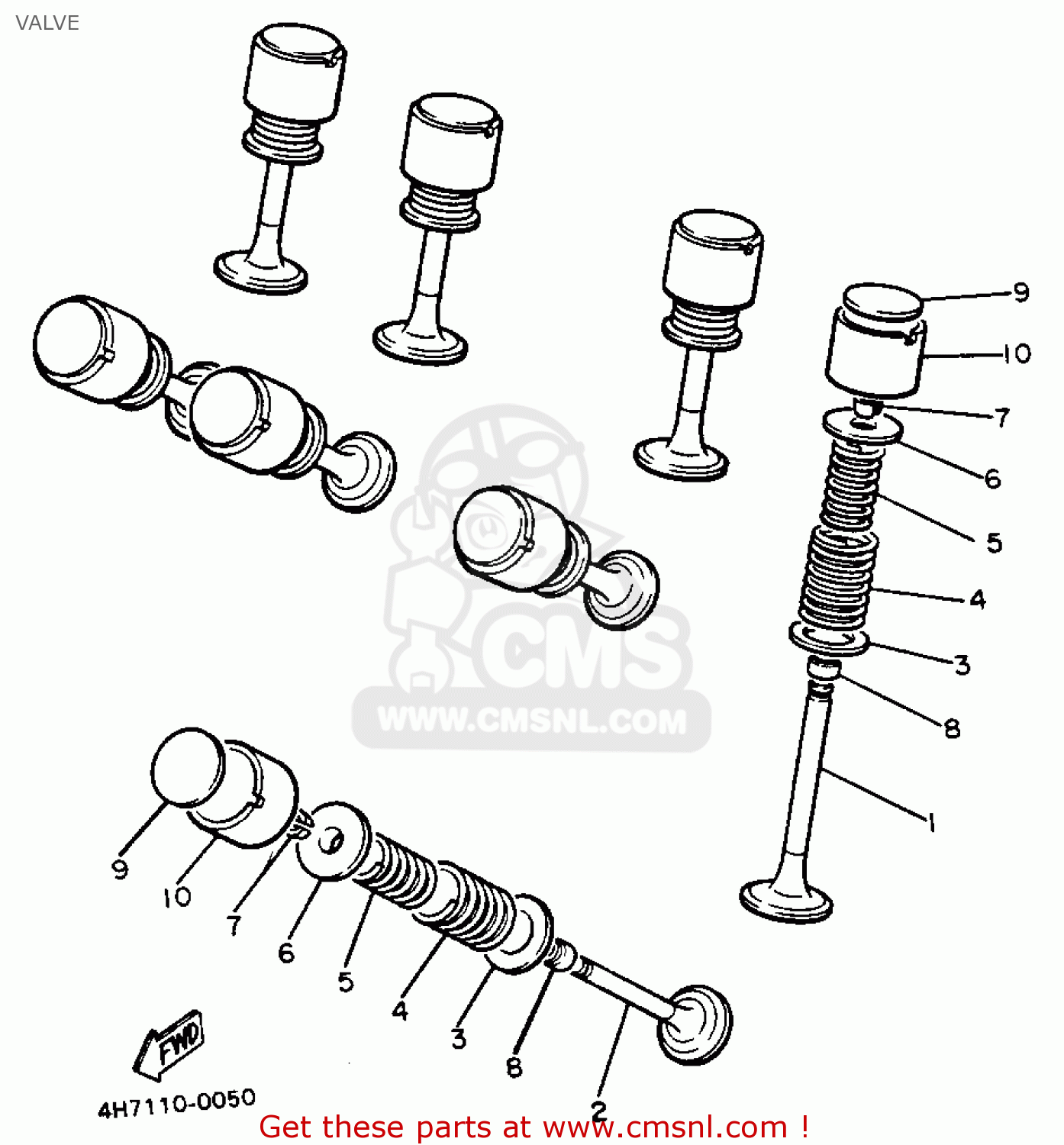 Yamaha FJ1200 1986 USA VALVE - buy original VALVE spares online
