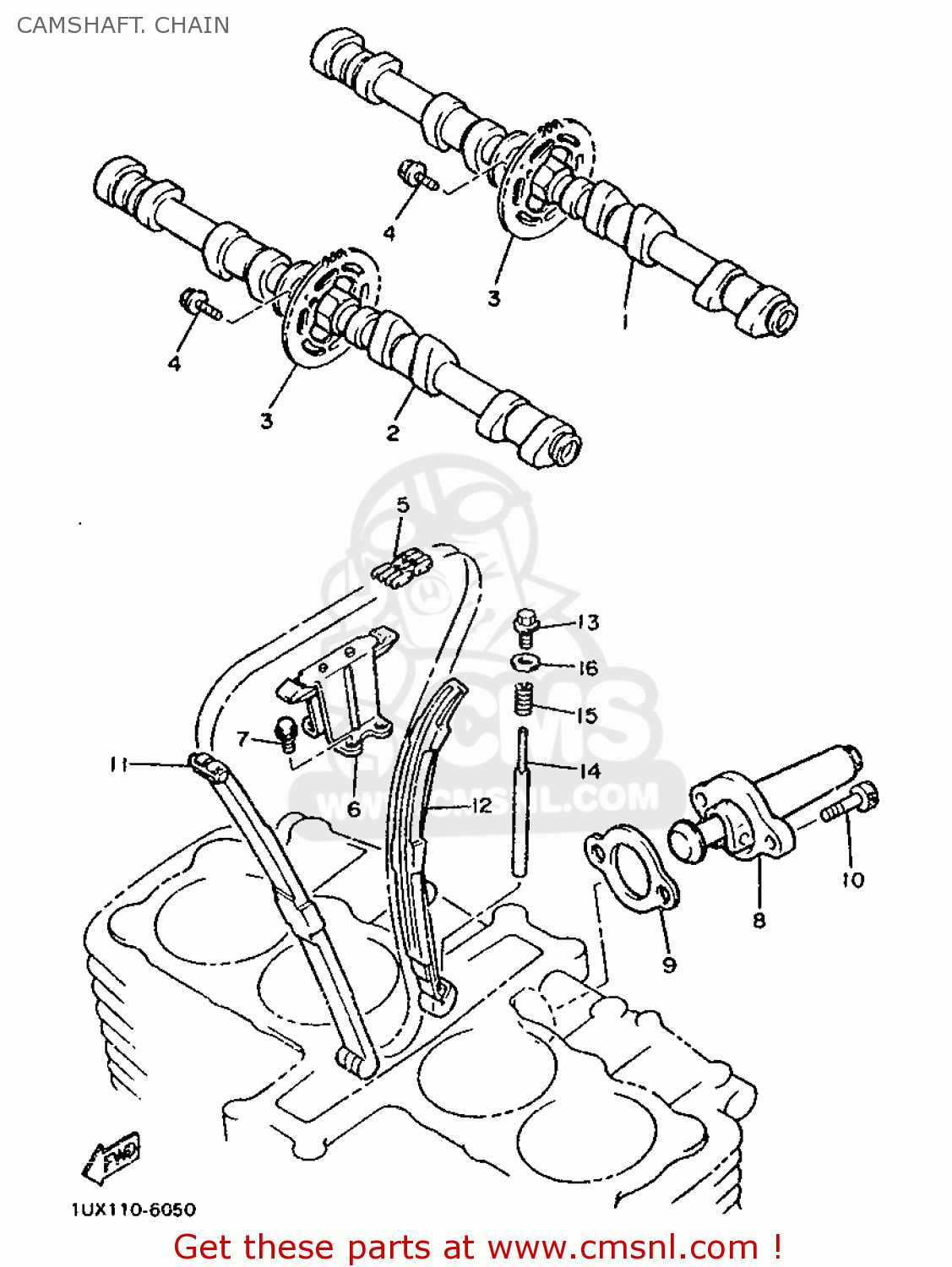 Yamaha FJ1200 1987 1TX EUROPE 271TX-300E1 CAMSHAFT. CHAIN - buy ...