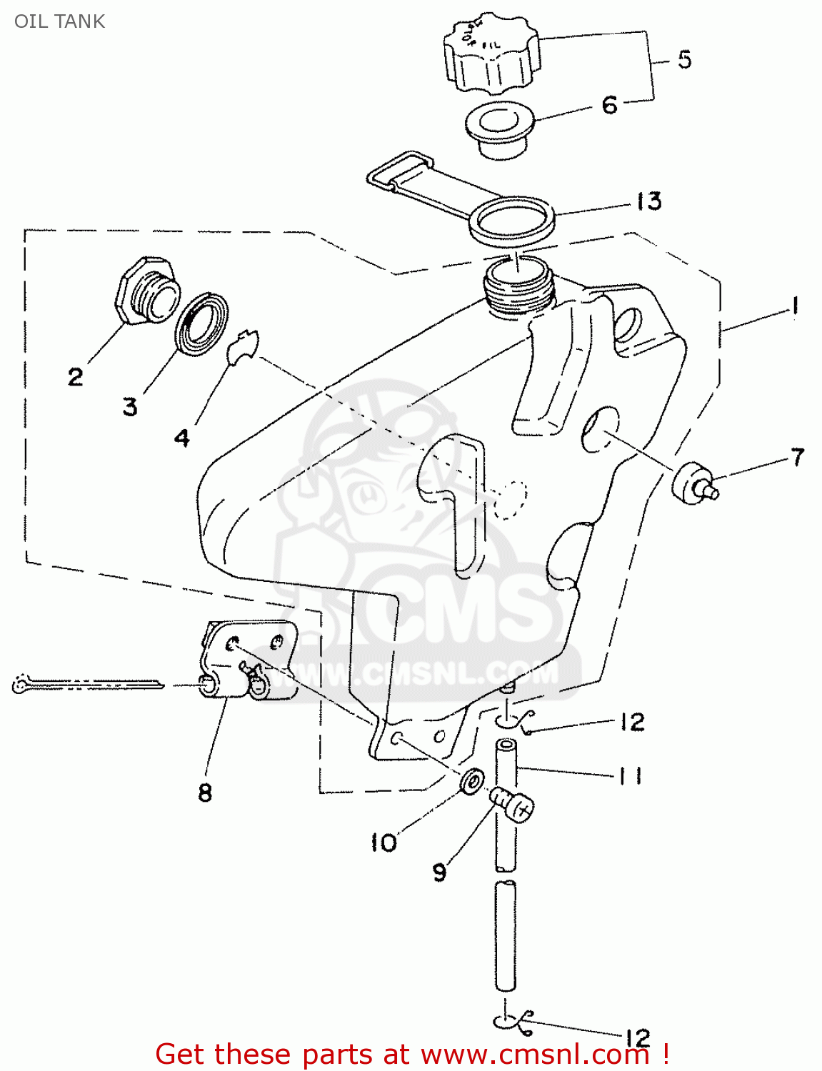 Yamaha FS1 1977 ENGLAND TYPE 394 HOLLAND TYPE 1J5 OIL TANK - buy ...