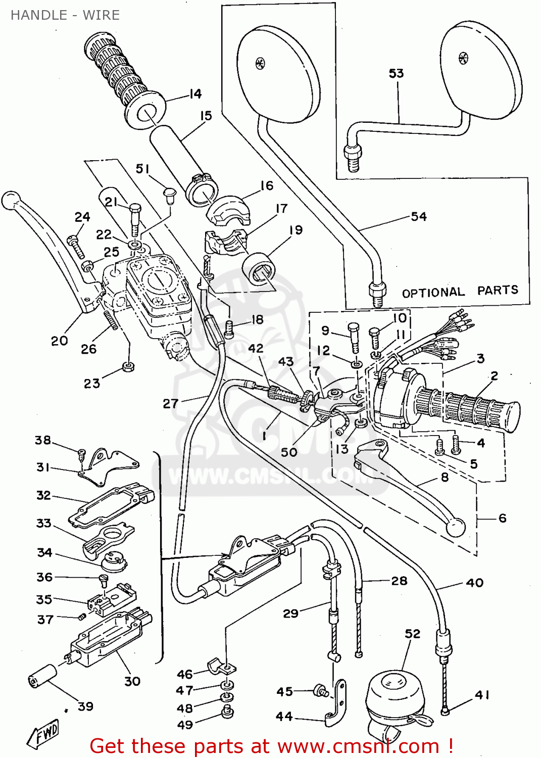 Yamaha FS1DX 1979 NORWAY TYPE 3F4 HANDLE - WIRE - buy original HANDLE ...