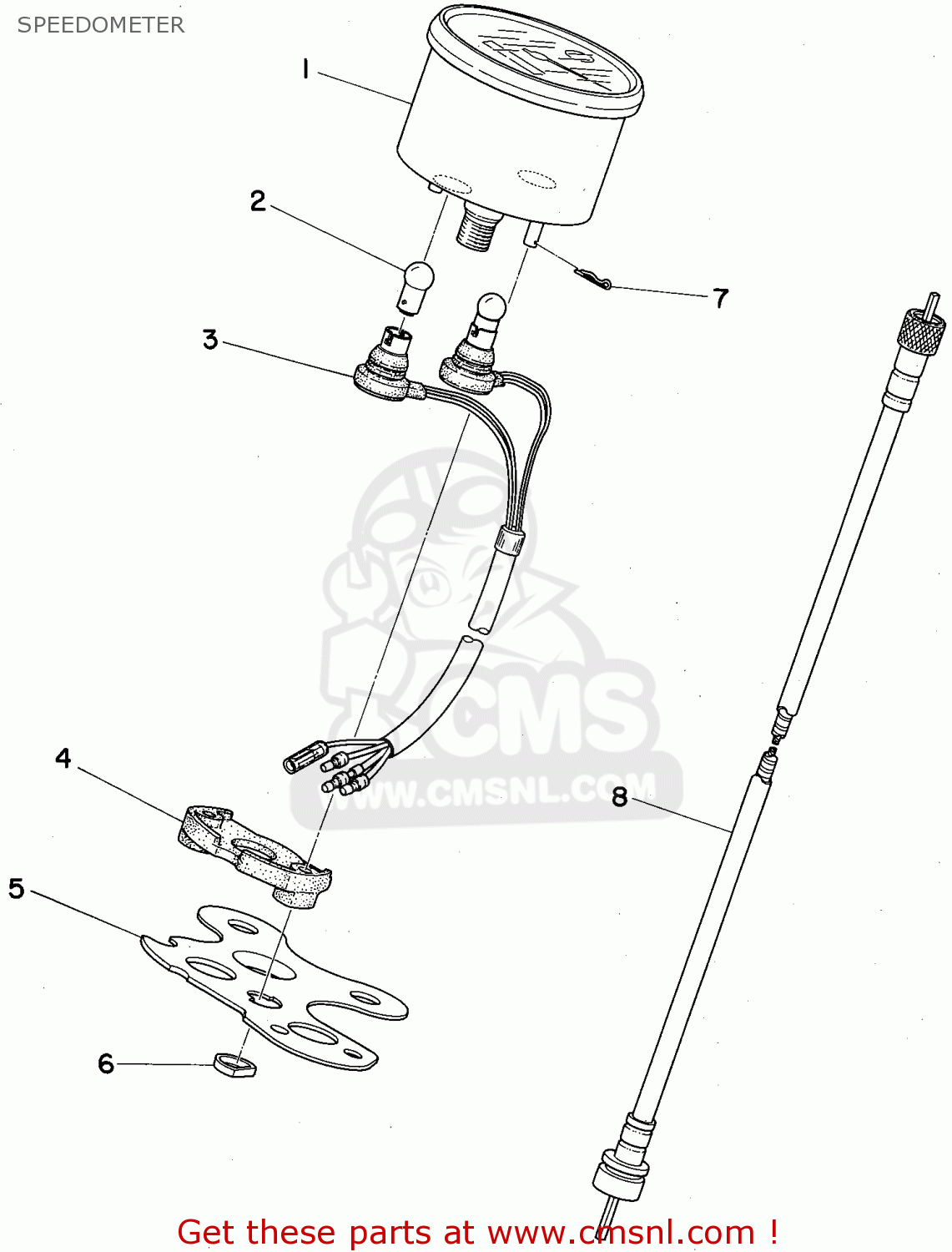 Yamaha FS1E 1974 ENGLAND TYPE 470 SPEEDOMETER - buy original ...