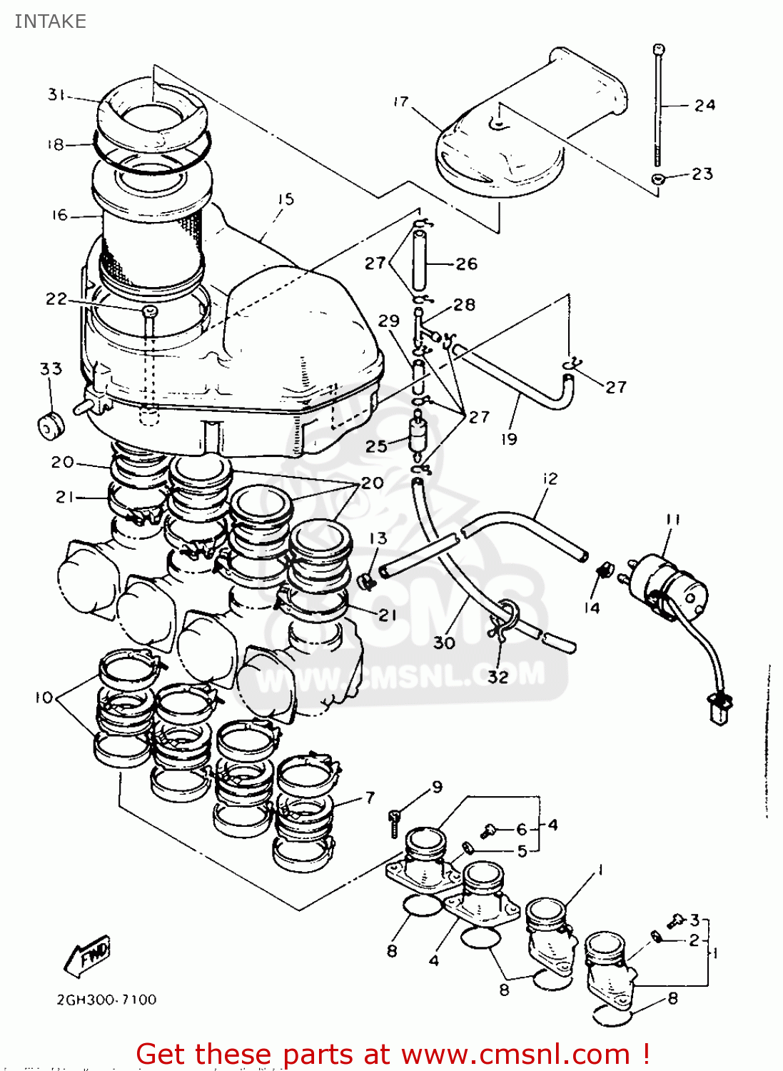 Yamaha FZR1000 1987 2LE FRANCE 272LE-351F3 INTAKE - buy original INTAKE ...