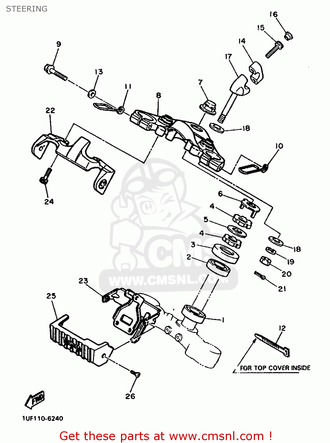 Yamaha FZX750 1988 2JE EUROPE 282JE-300E1 STEERING - buy original ...
