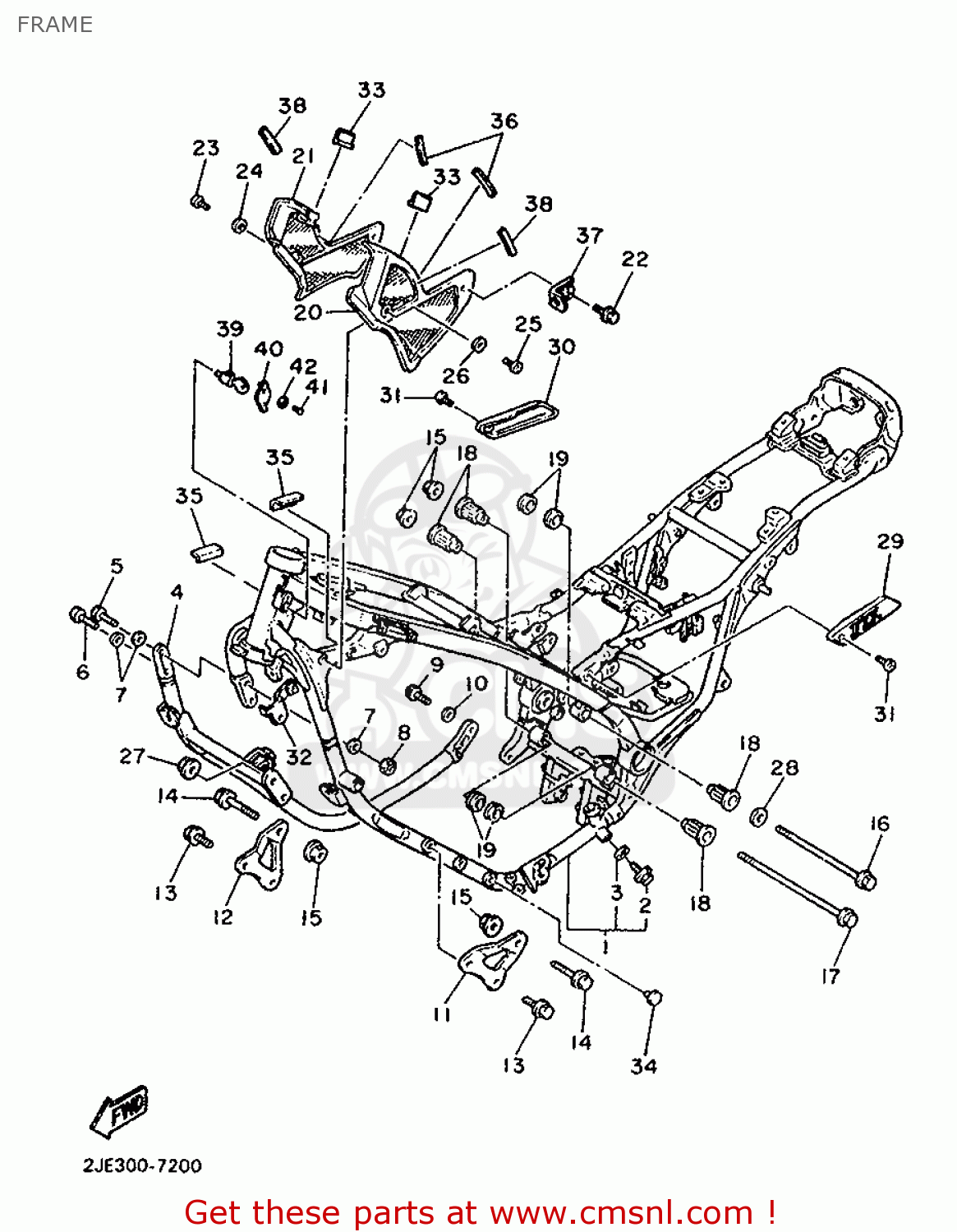 Yamaha FZX750 1993 4AM3 FRANCE 234AM-351F1 FRAME - buy original FRAME ...