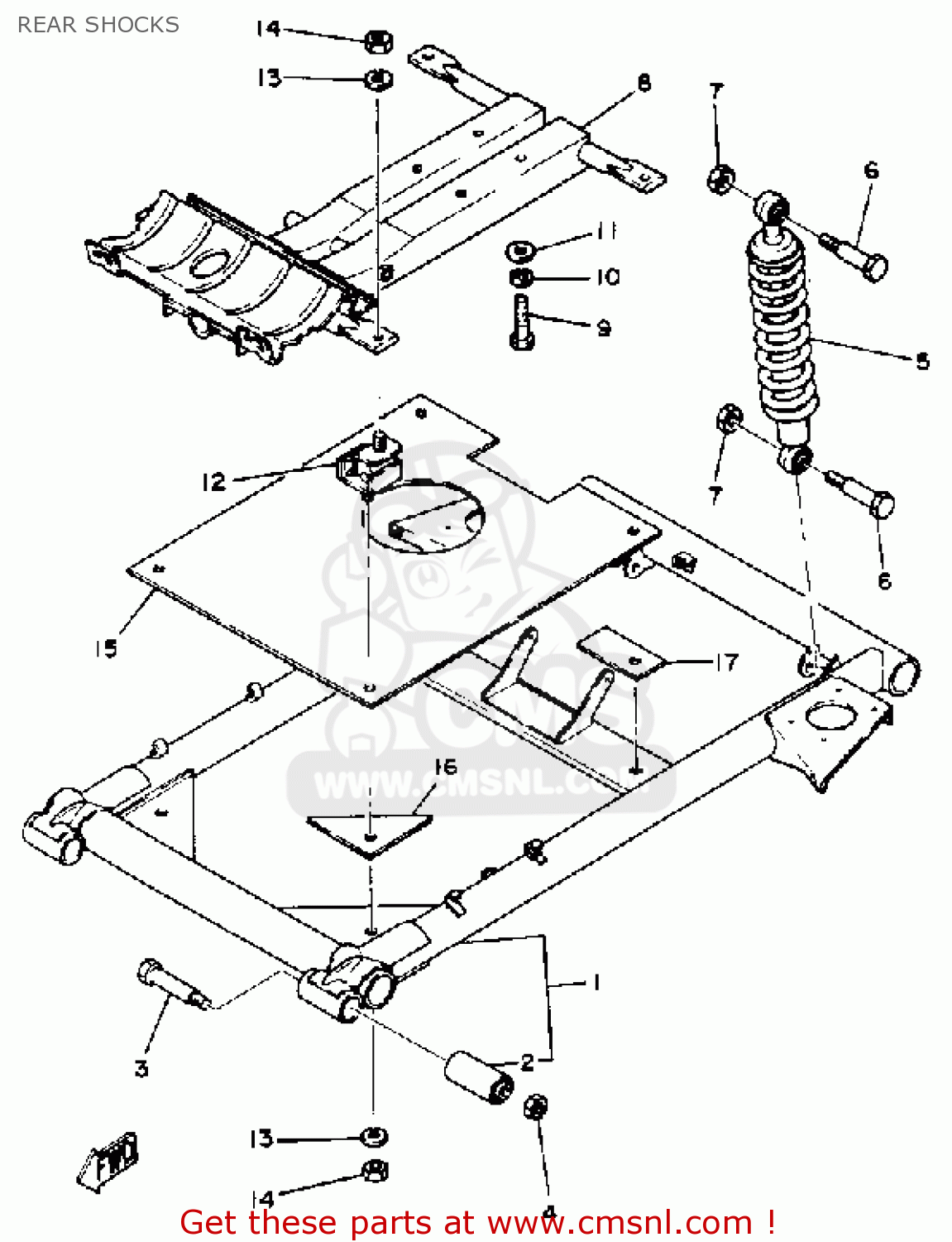 Yamaha G1-A G1-A1 GOLF CAR 1979-1980 REAR SHOCKS - buy original REAR ...