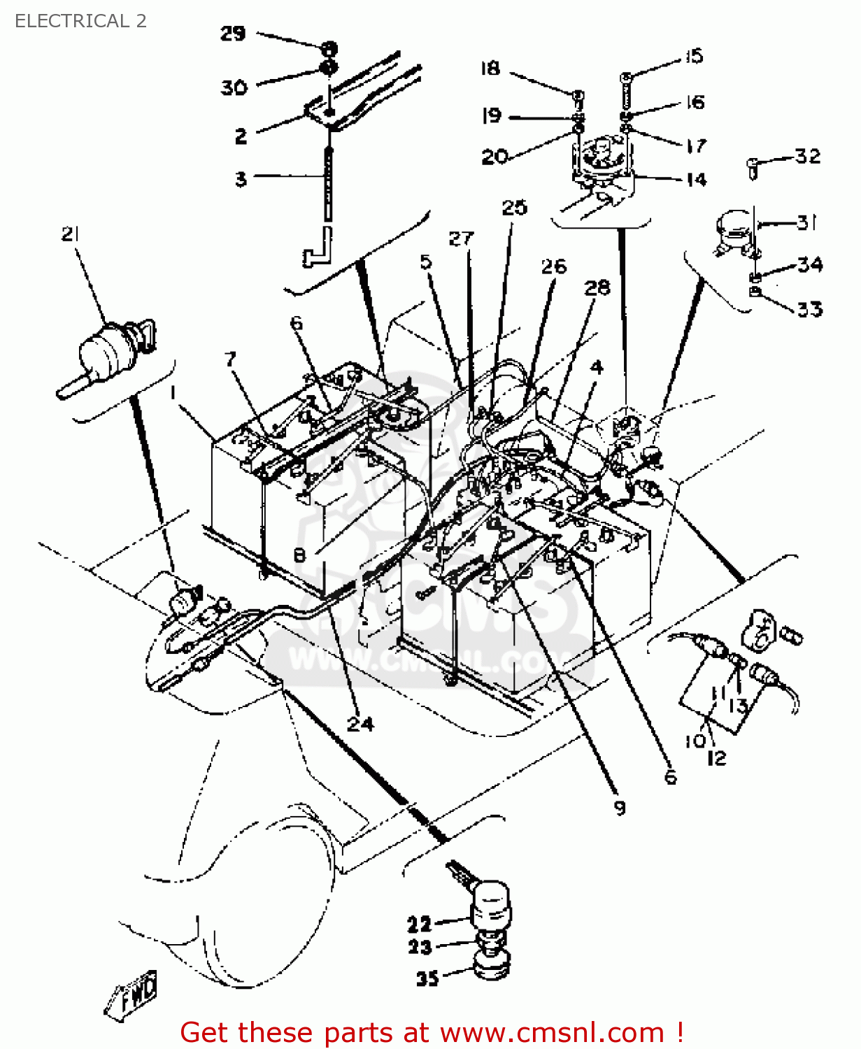 Yamaha G1-E GOLF CAR 1981 ELECTRICAL 2 - buy original ELECTRICAL 2 ...
