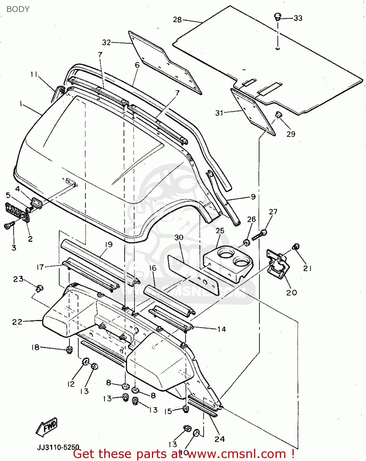 Yamaha G11-AK 1994 BODY - buy original BODY spares online