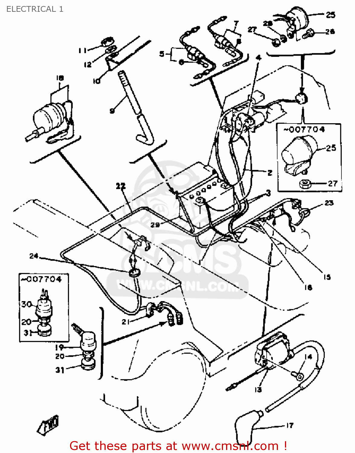 Yamaha G1-A G1-A1 GOLF CAR 1979-1980 parts lists and schematics