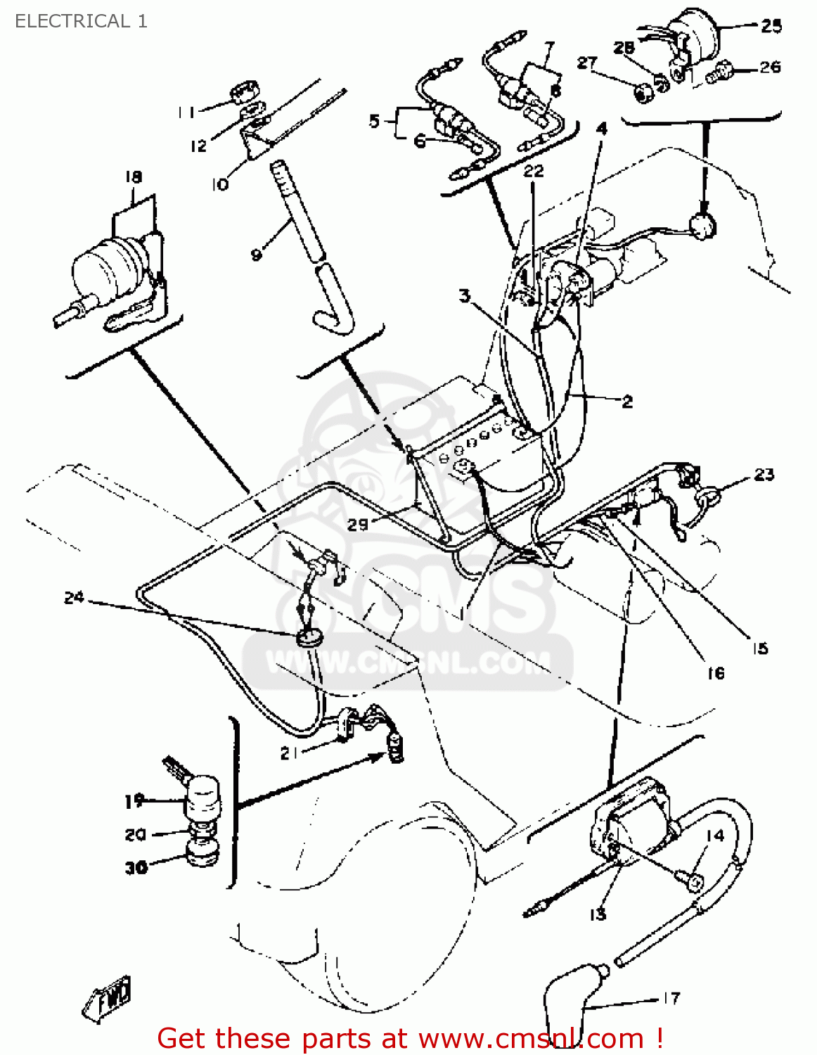 Yamaha G1-A2 GOLF CAR 1981 parts lists and schematics