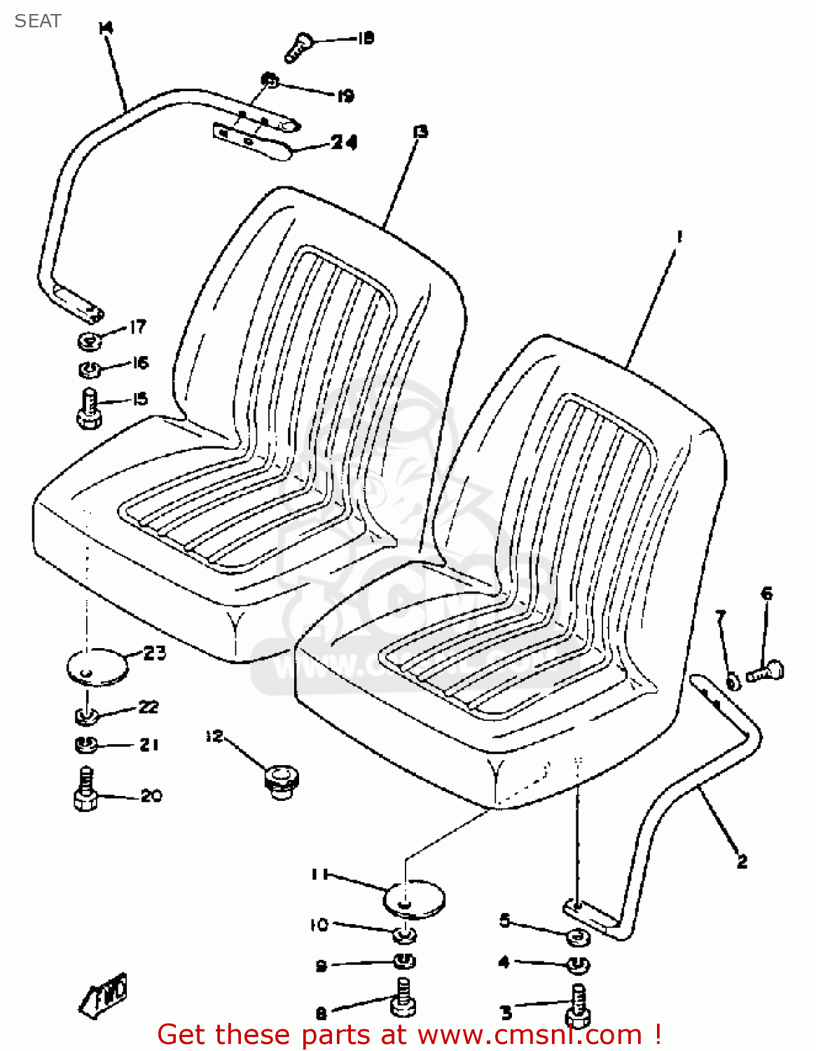 Yamaha G1-A3 GOLF CAR 1982 parts lists and schematics