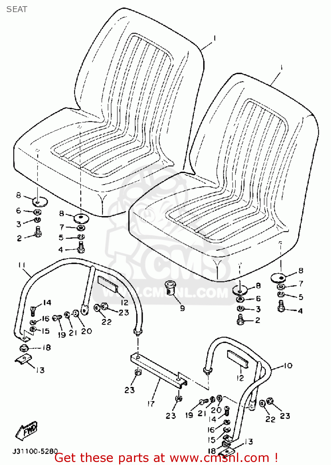 Yamaha Yamaha G1-AM GOLF CAR 1985-1986 parts lists and schematics