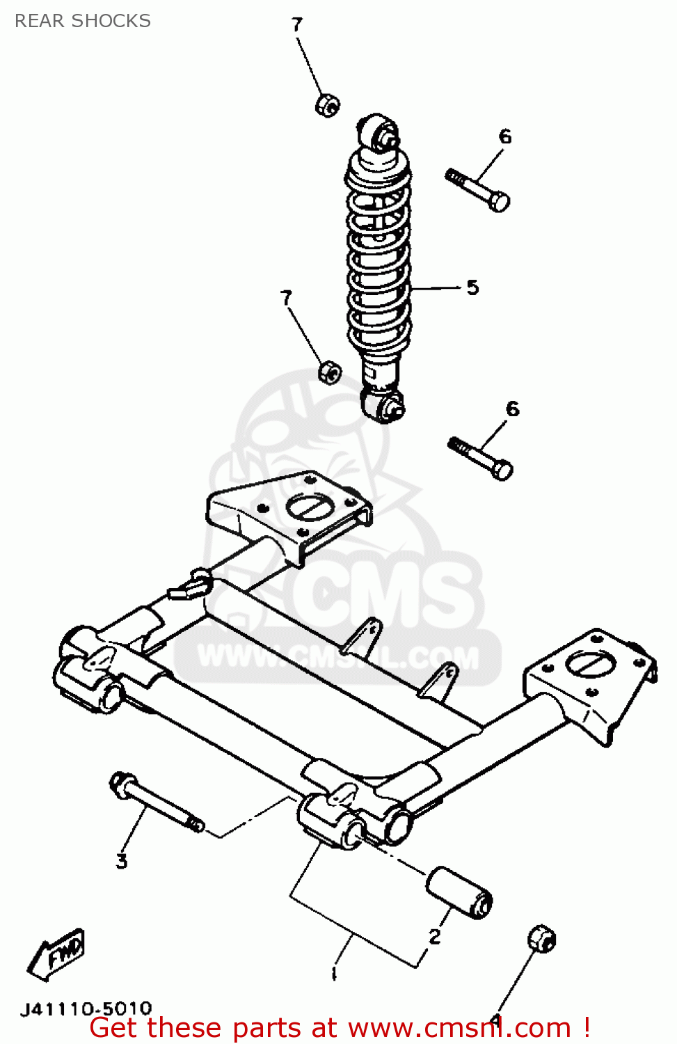 Yamaha G2-EB 1987 REAR SHOCKS - buy original REAR SHOCKS spares online