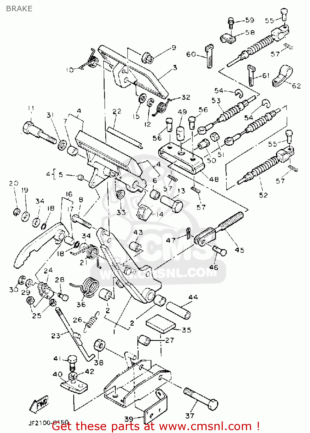 Yamaha G8-AH 1992 BRAKE - buy original BRAKE spares online