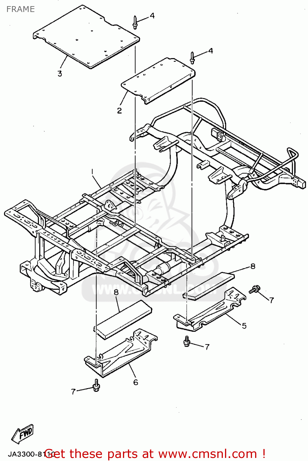 Yamaha G9-AJ 1993 FRAME - buy original FRAME spares online