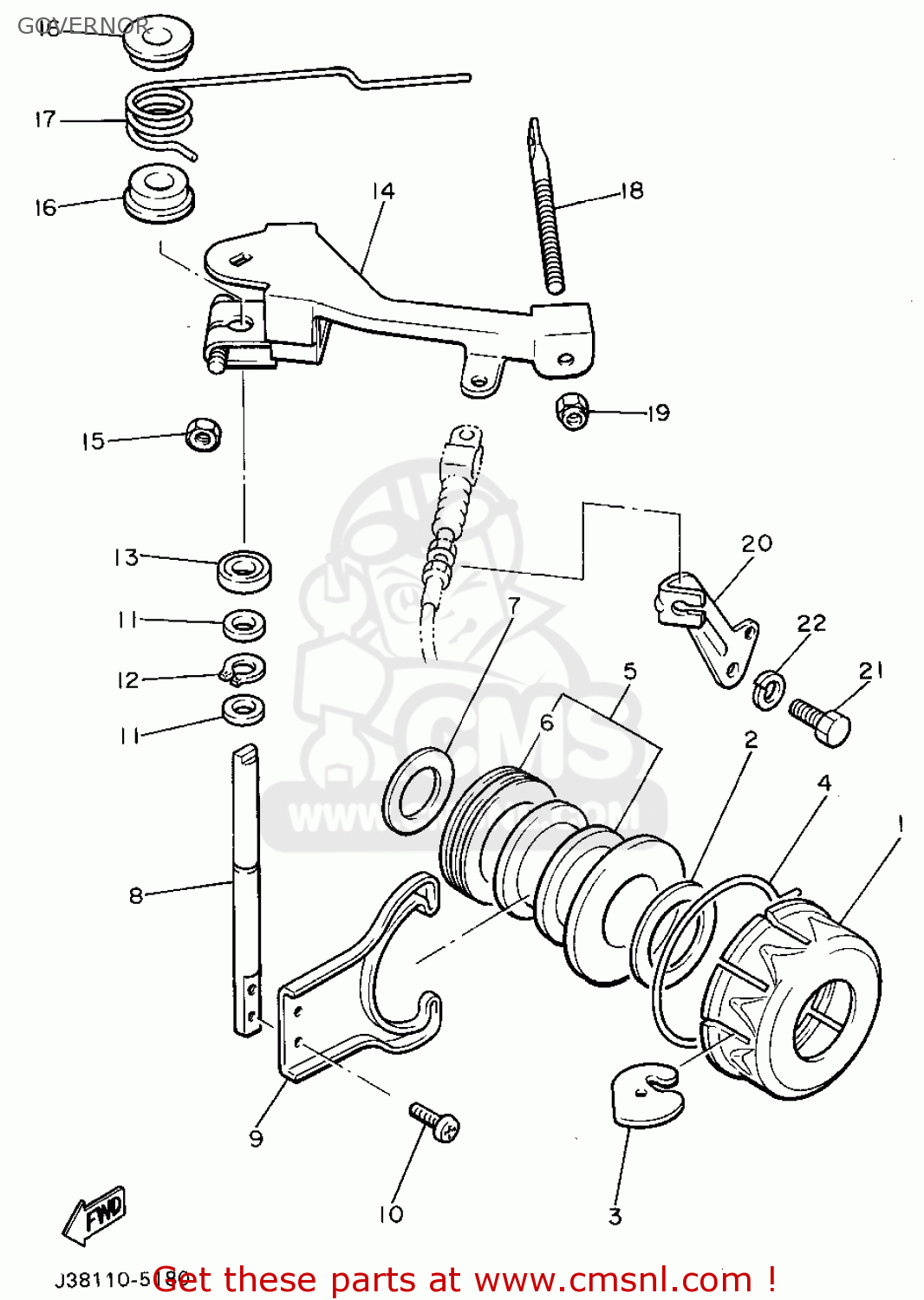 Yamaha G9-AJ 1993 GOVERNOR - buy original GOVERNOR spares online